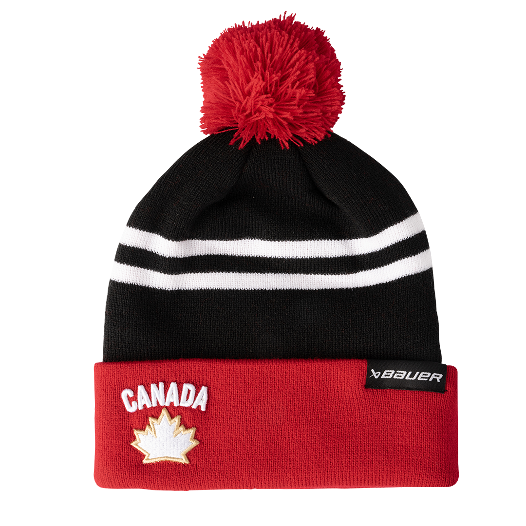 BAUER HOCKEY CANADA STRIPED POM — Front Row Sports LTD